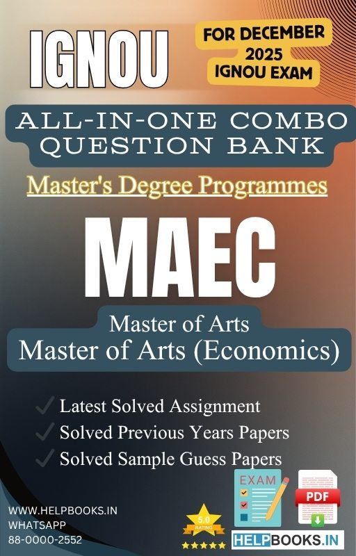 MA Economics – MAEC IGNOU Study Pack | Solved PYQs, Guess Papers for ...