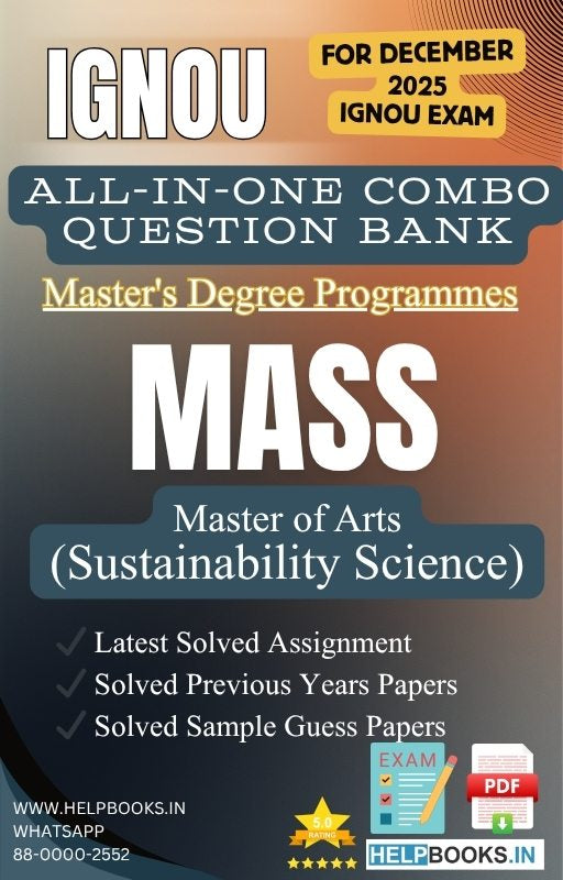 MA Sustainability Science – MASS IGNOU Study Pack | Solved PYQs, Guess ...