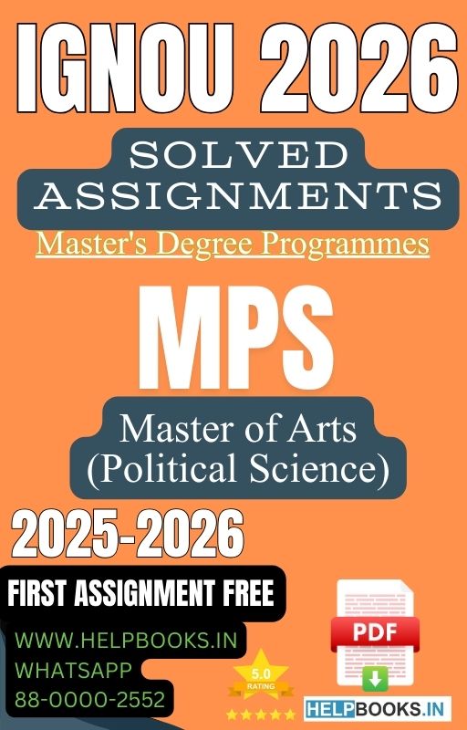 IGNOU MPS & MPSE Solved Assignments-MA Political Science – HELPBOOKS.IN ...